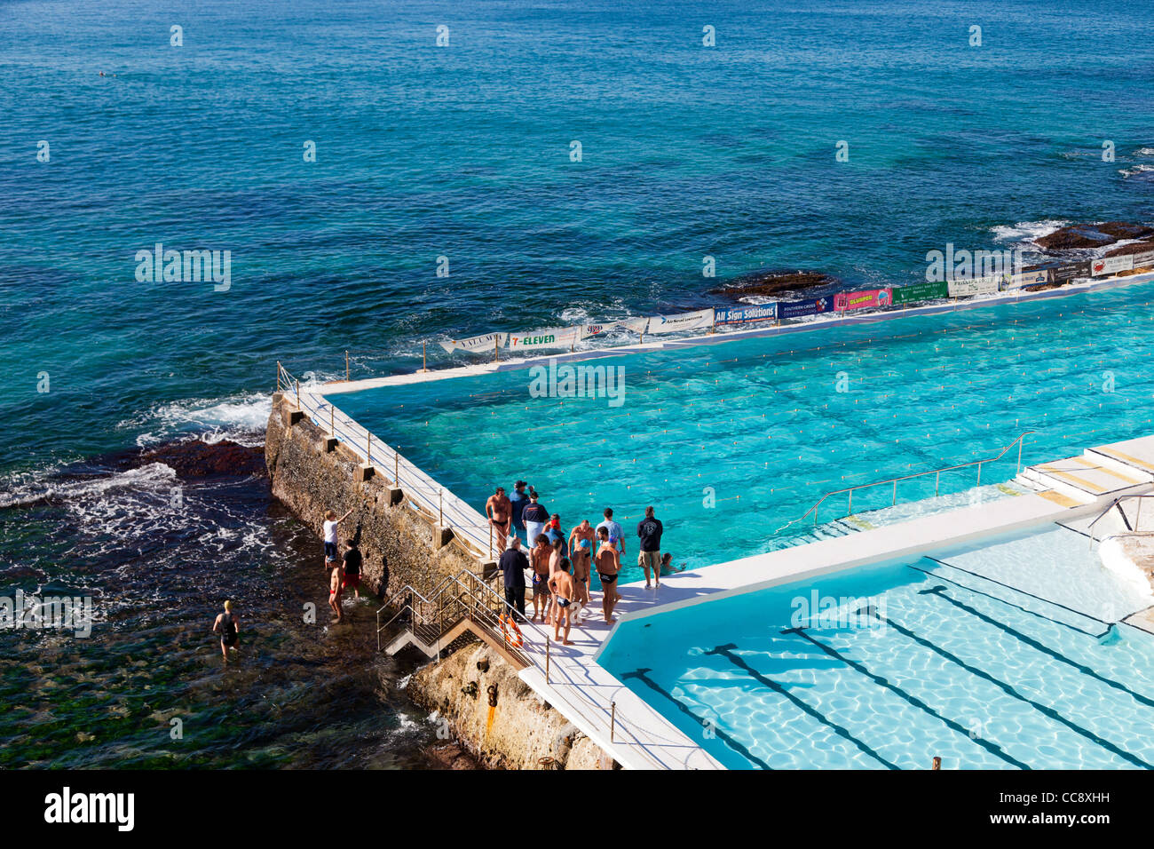 Pool at Bondi Icebergs Surf Life Saving at Bondi Beach Sydney with ...
