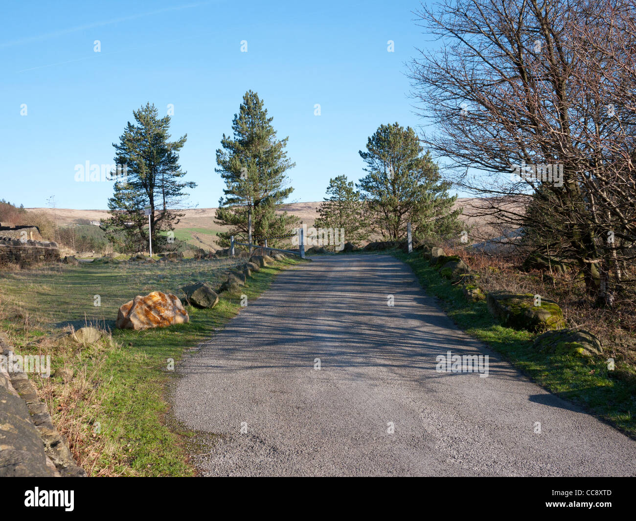 Bin Green, Greenfield, Saddleworth, Lancashire, England, UK Stock Photo ...