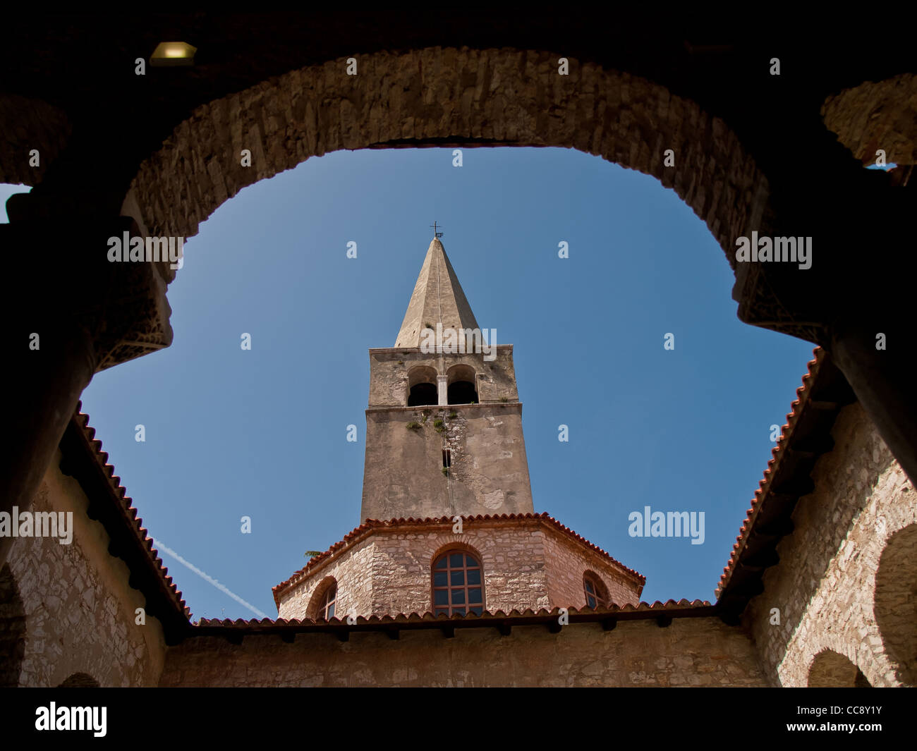 old roman basilica in city of Porec Croatia Stock Photo - Alamy