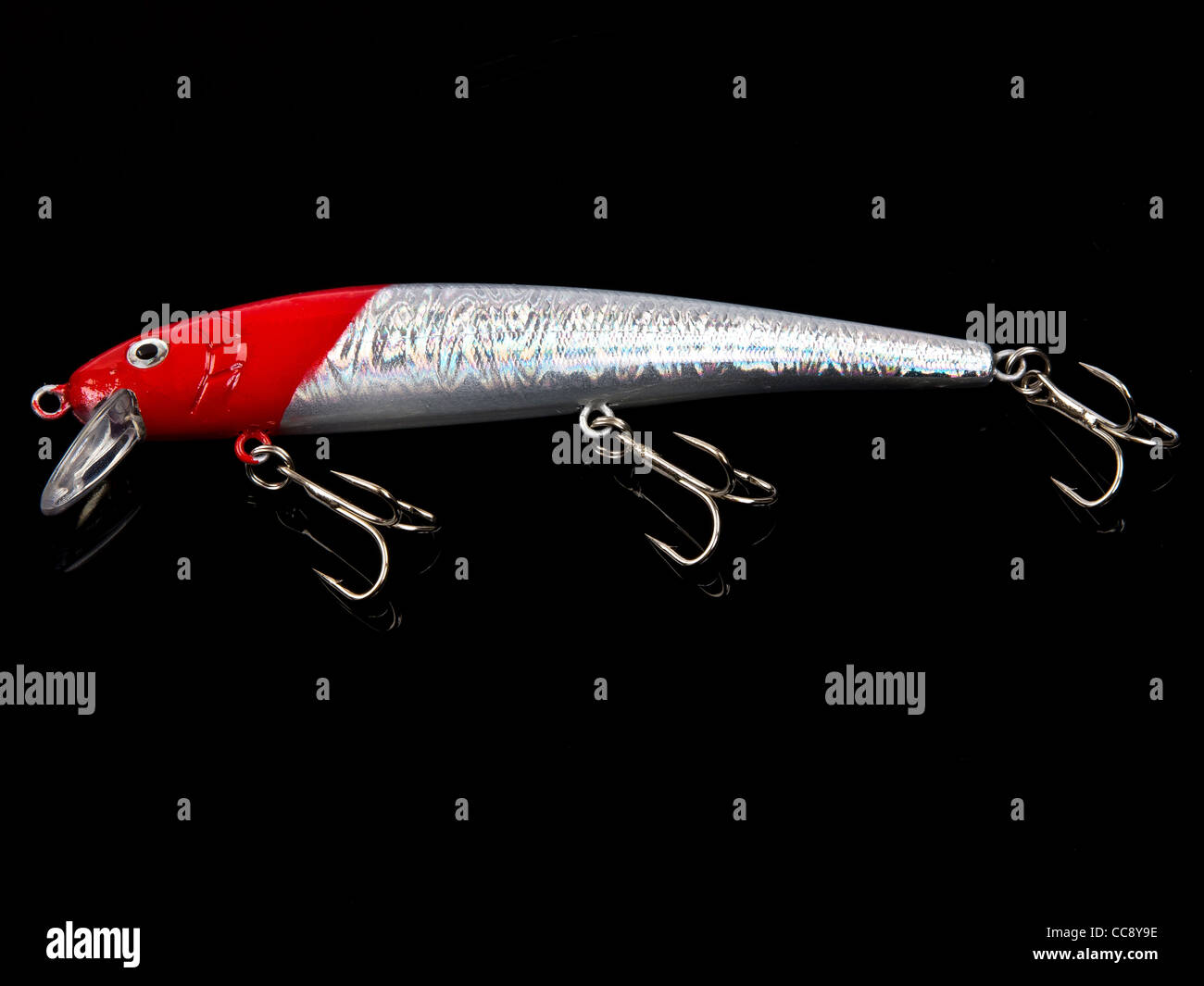 fishing lure isolated on the black background Stock Photo - Alamy