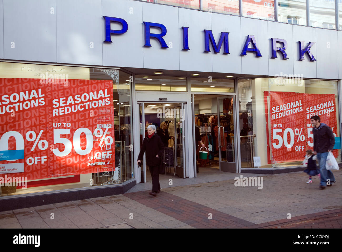 Primark shop 50% seasonal reductions sale Stock Photo - Alamy