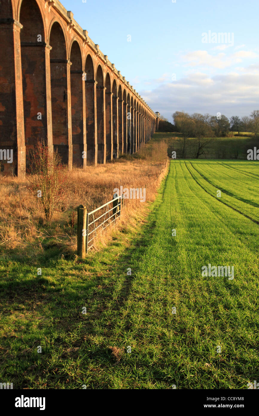 The Balcombe Railway viaduct in late afternoon winter light, Sussex, UK ...