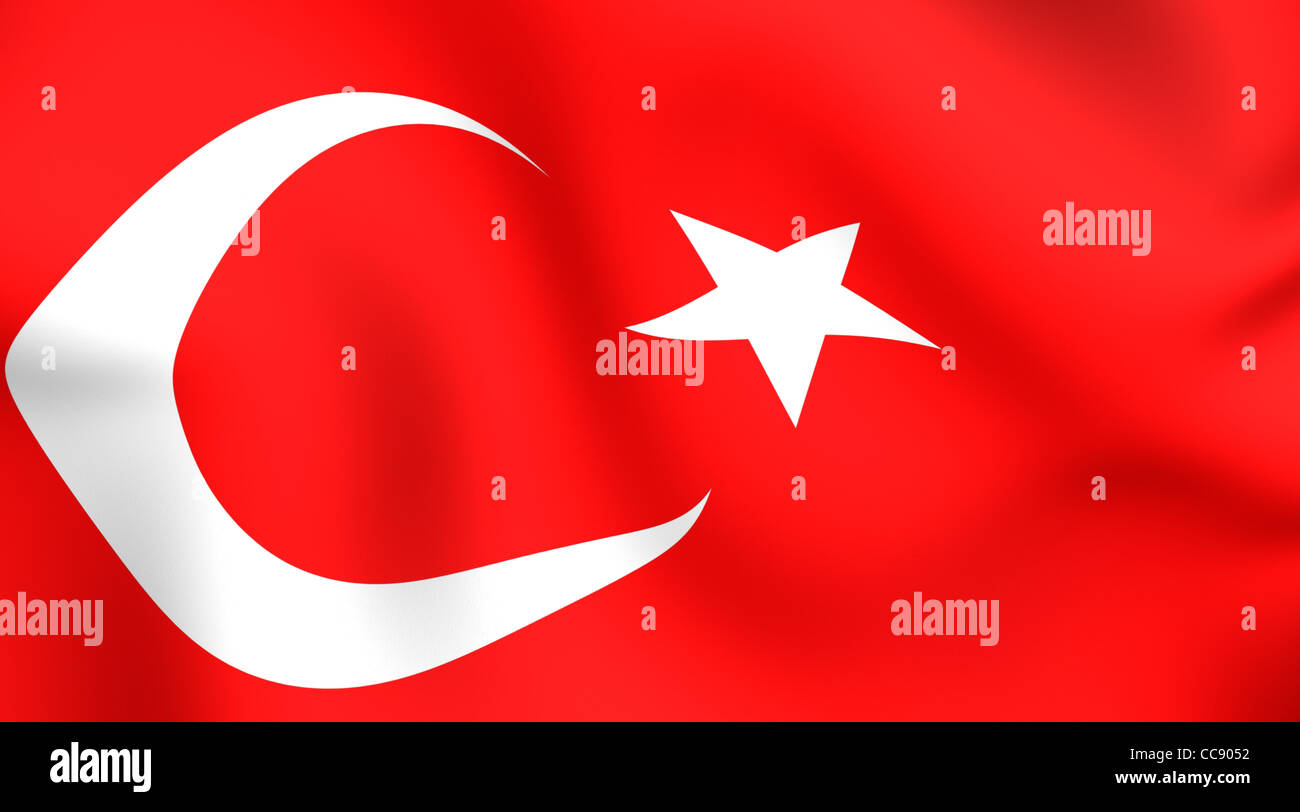 Flag of Turkey. Close up. Front view Stock Photo - Alamy