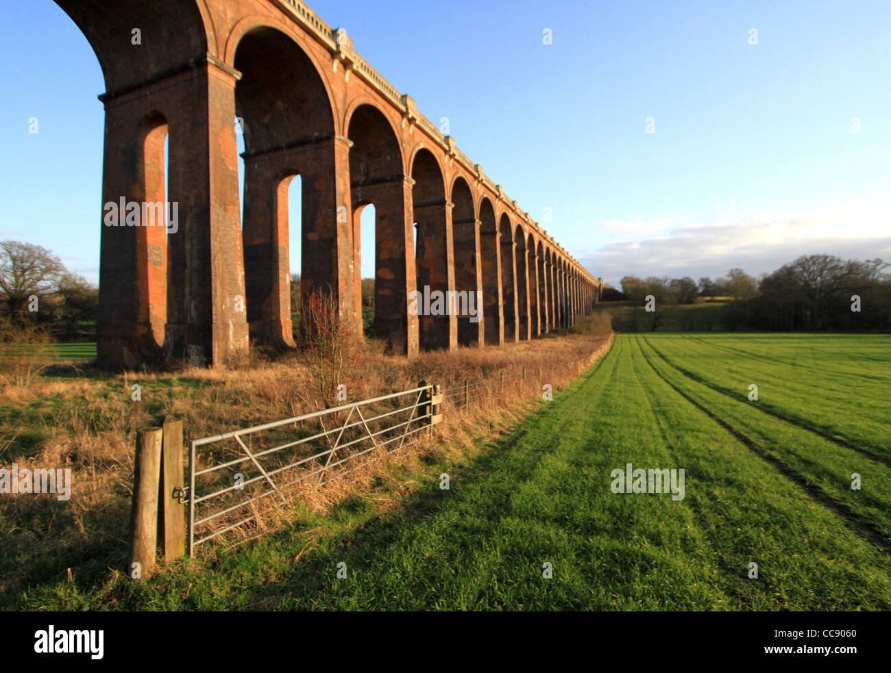 The Balcombe Railway viaduct in late afternoon winter light, Sussex, UK ...