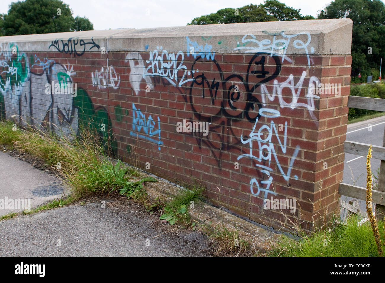 Graffiti on the bridge hi-res stock photography and images - Alamy