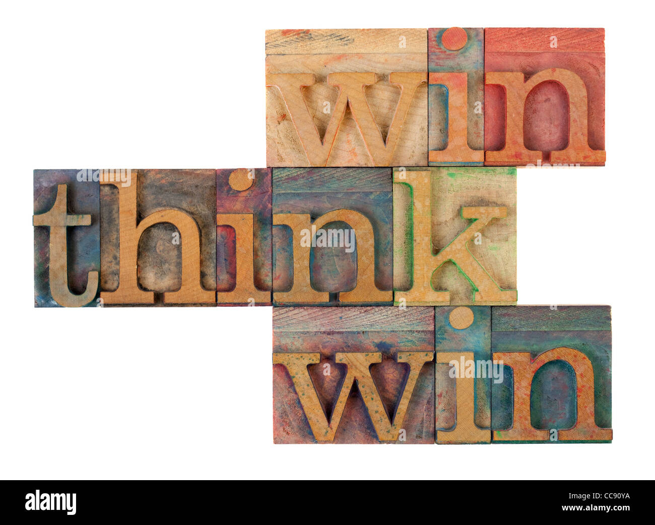 think win win words in vintage wooden letterpress printing blocks ... think win win words in vintage wooden letterpress printing blocks ...
