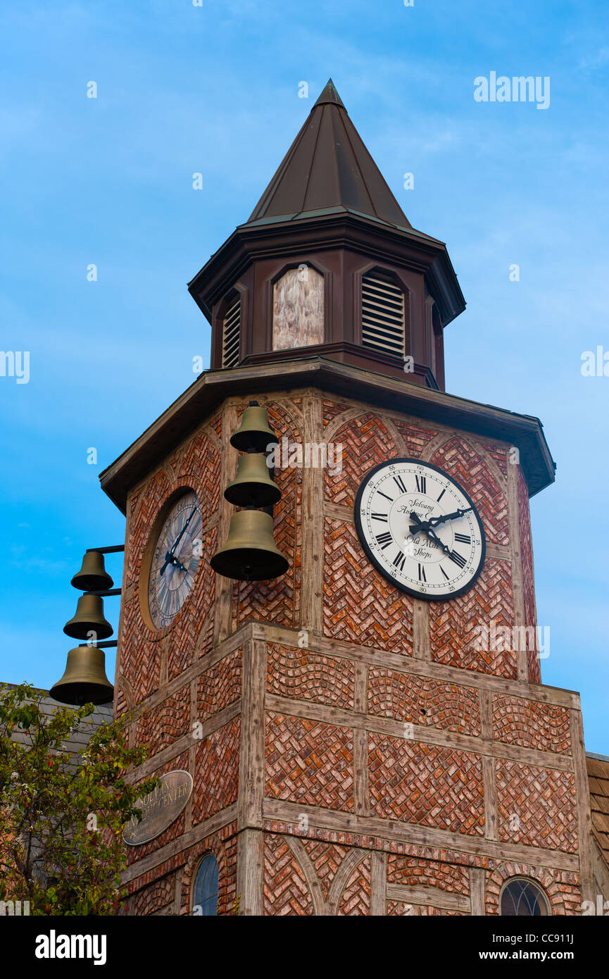 Solvang Antique Center clock tower, California Stock Photo - Alamy