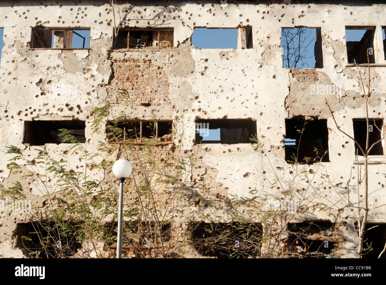 Bombed building, Mostar, bosnia and herzegovina Stock Photo - Alamy