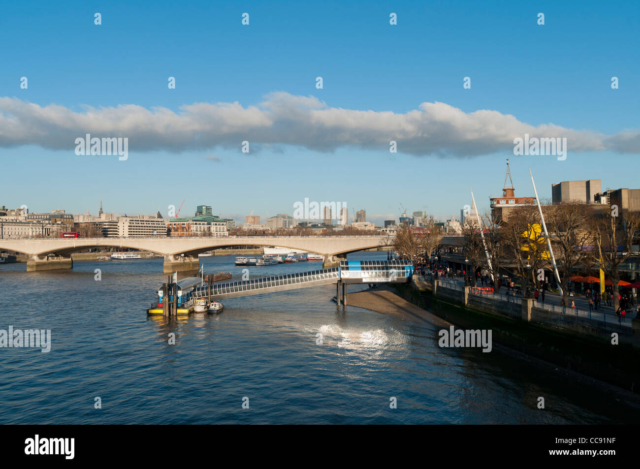 River Thames View From Hungerford Bridge Stock Photo - Alamy