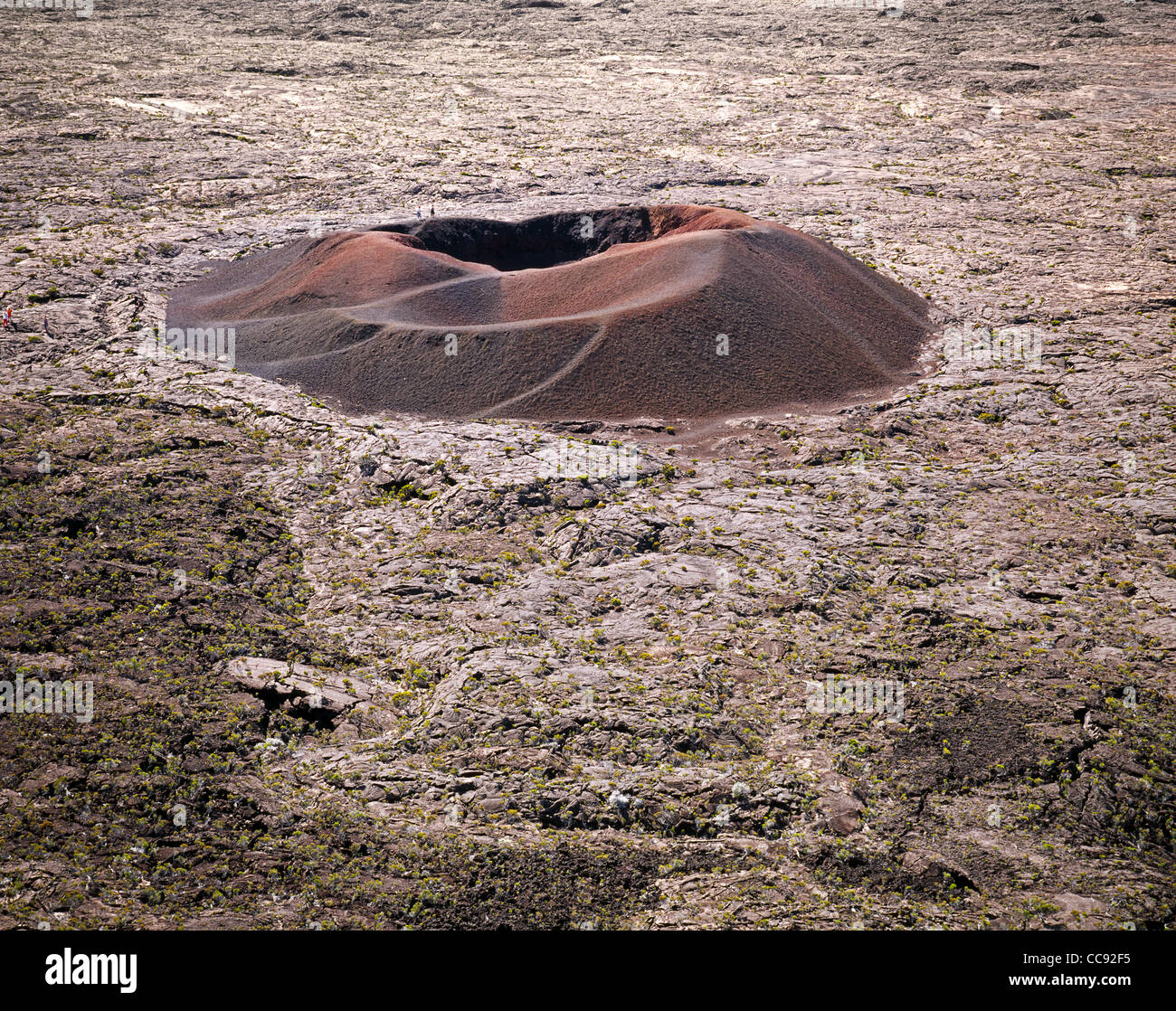 the small crater Formica Léo submontane the volcano Piton de la ...