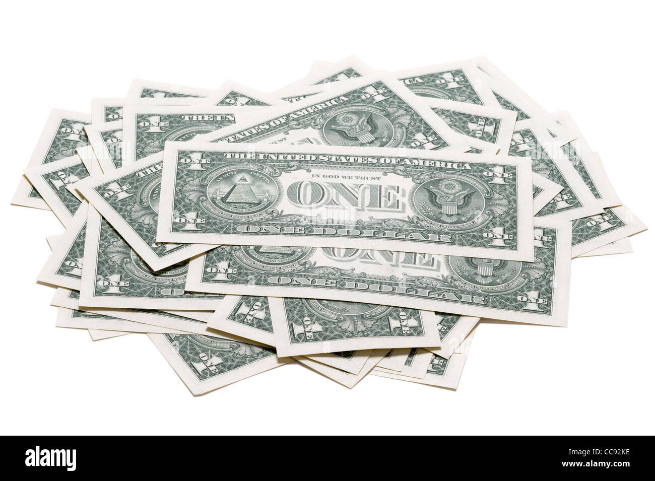 one dollar bills isolated Stock Photo - Alamy