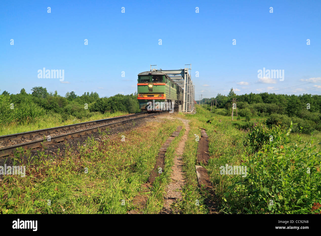 Freight train on bridge hi-res stock photography and images - Alamy