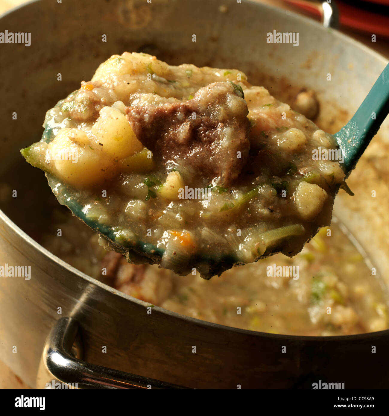 A pot of Cawl, the Welsh Lamb Stew Stock Photo - Alamy