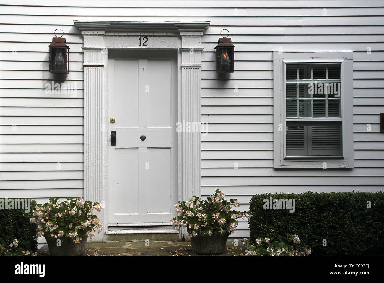 Door and window of an old home on Cape Cod, Massachusetts Stock Photo ...