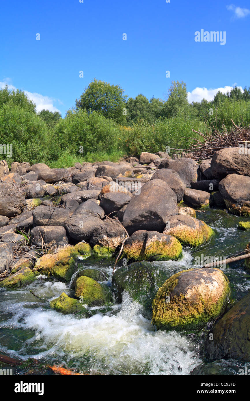 River water flow between green hi-res stock photography and images - Alamy