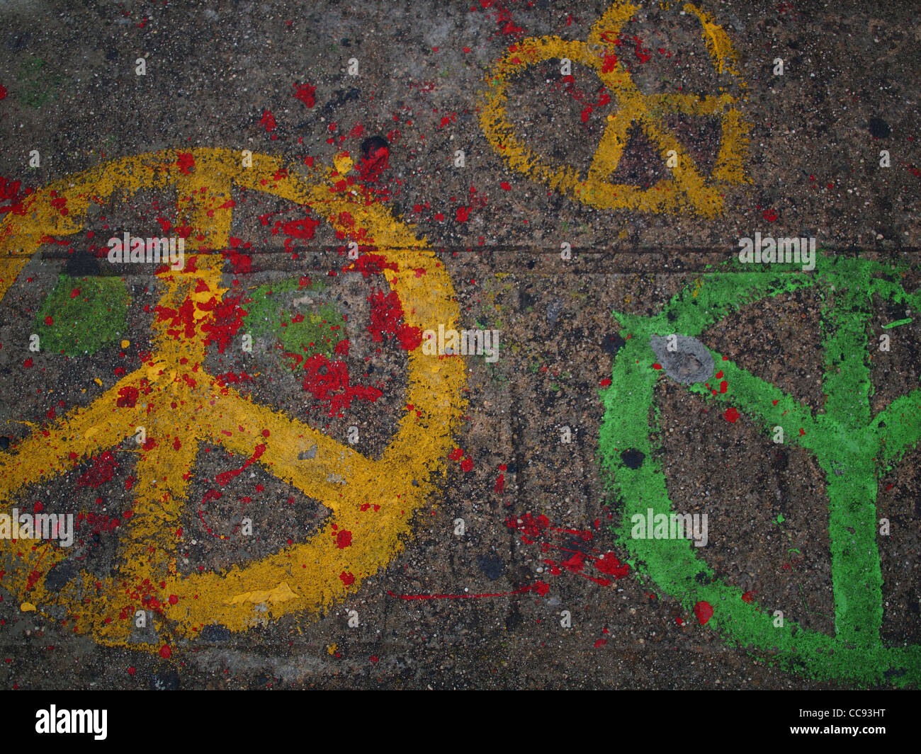 Peace signs on street, Brooklyn, New York Stock Photo - Alamy