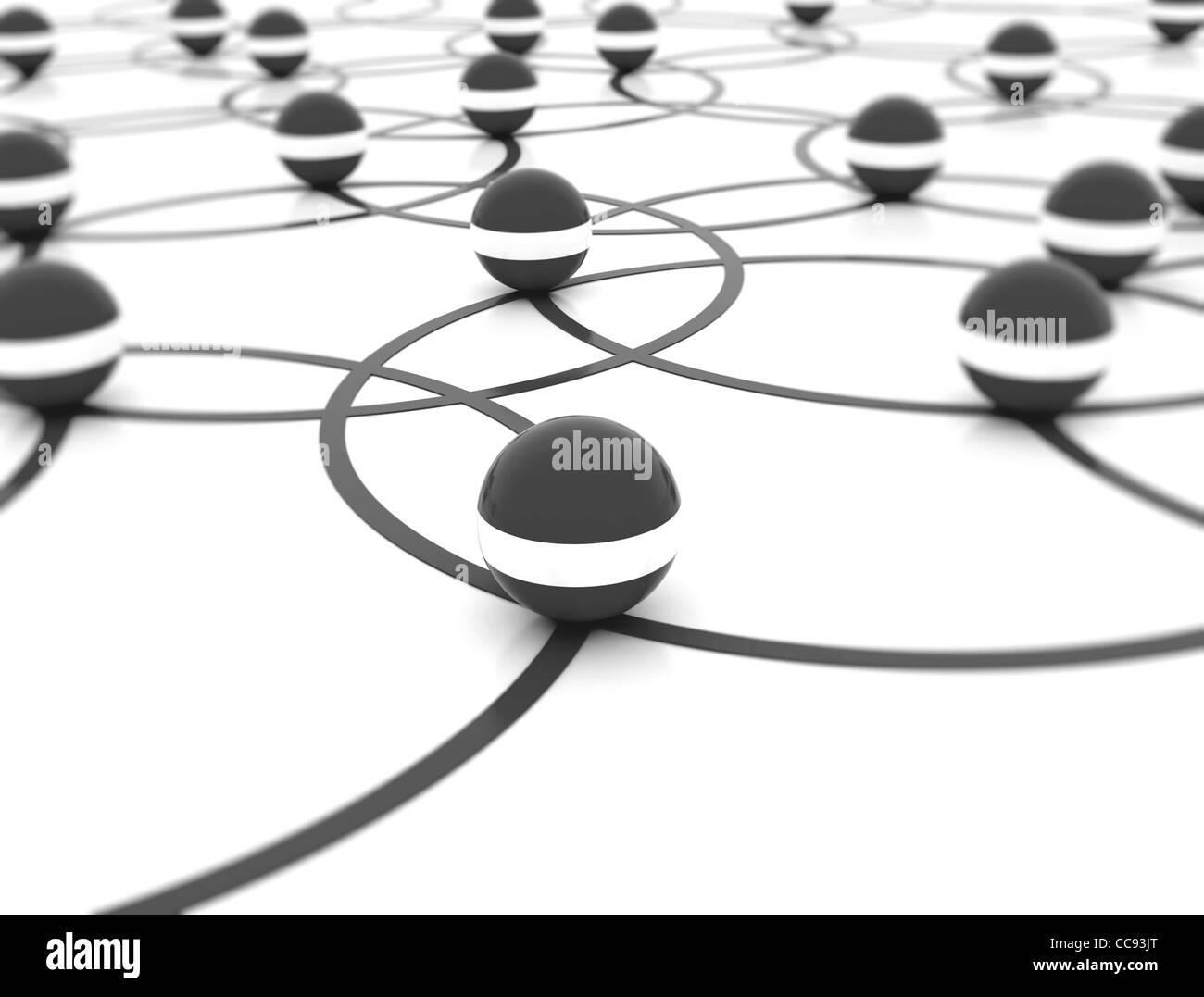 Abstract computer network 3d render Stock Photo - Alamy