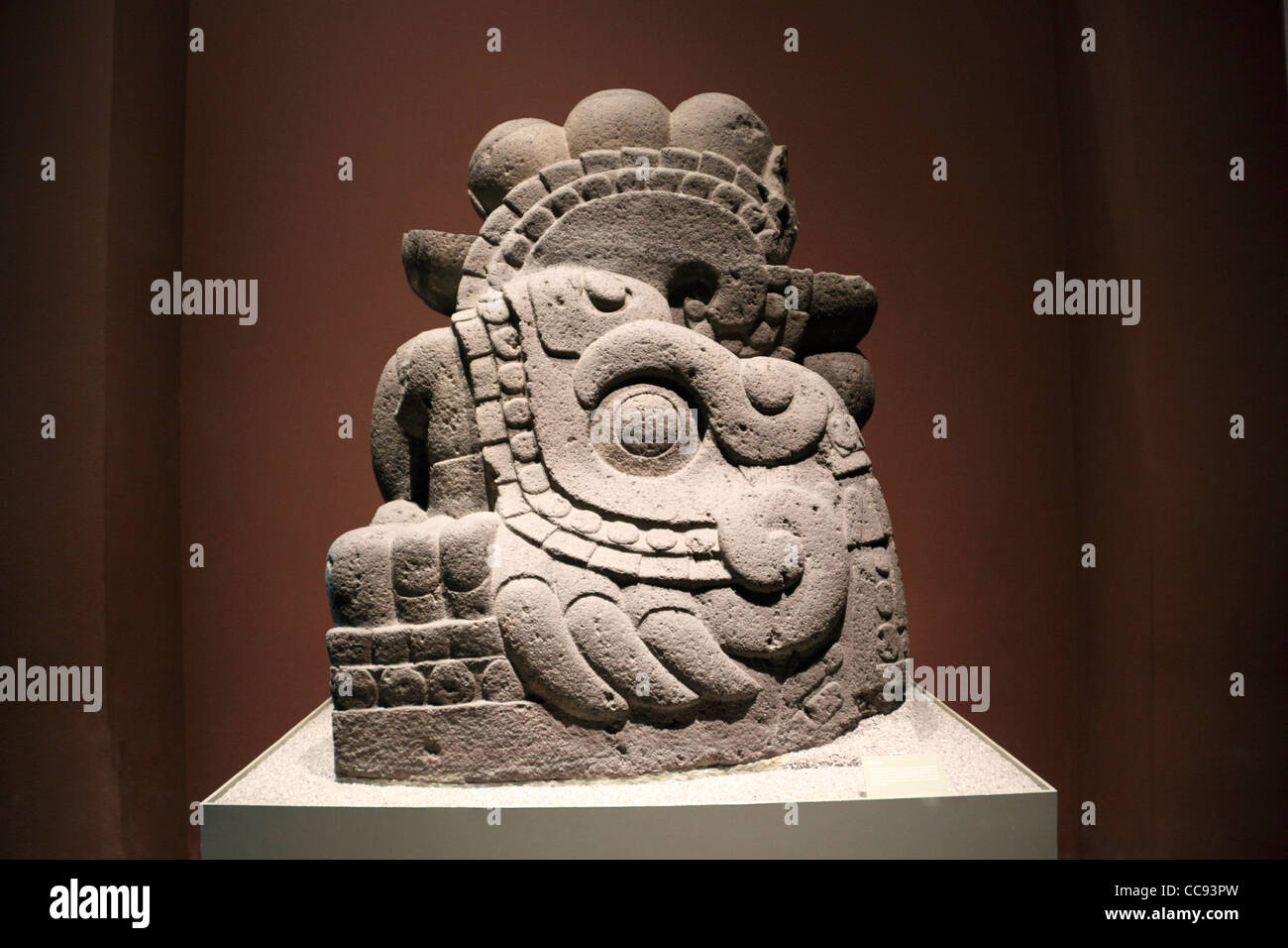 Statue of Xiuhcóatl the fire serpent. Museo Nacional de Antropología ...