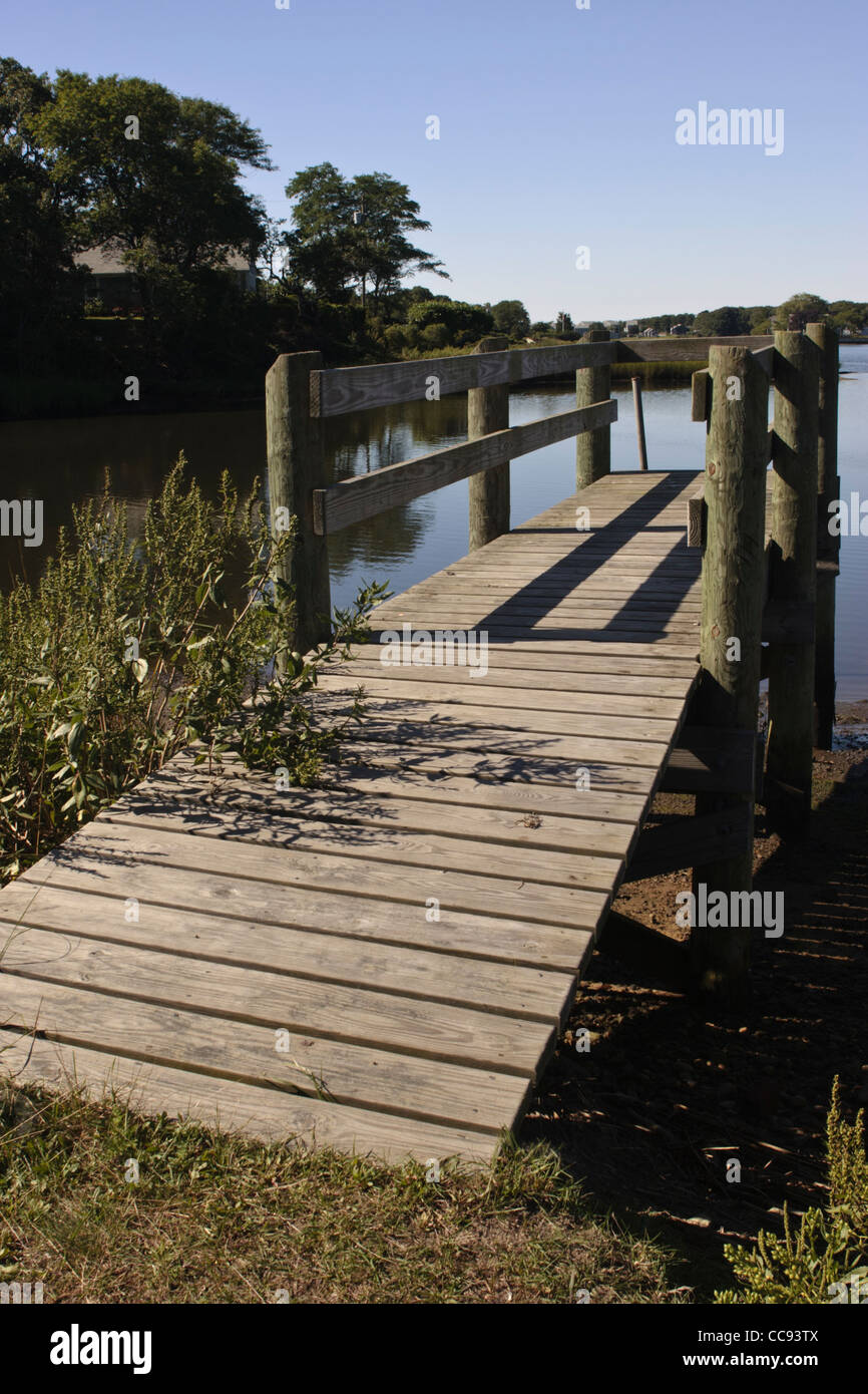 scenic outlook overlooking Lewis Bay Cape Cod West Yarmouth, MA Stock ...