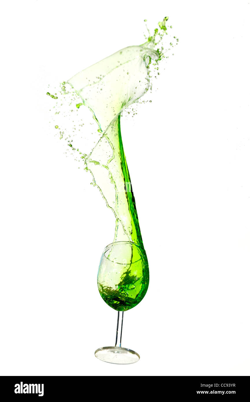 falling glass with liquid Stock Photo - Alamy