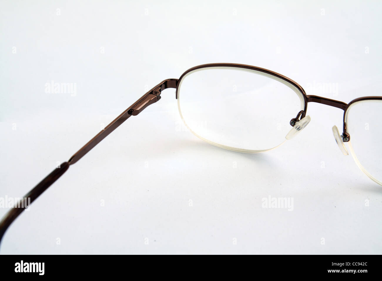 spectacles on white background Stock Photo - Alamy