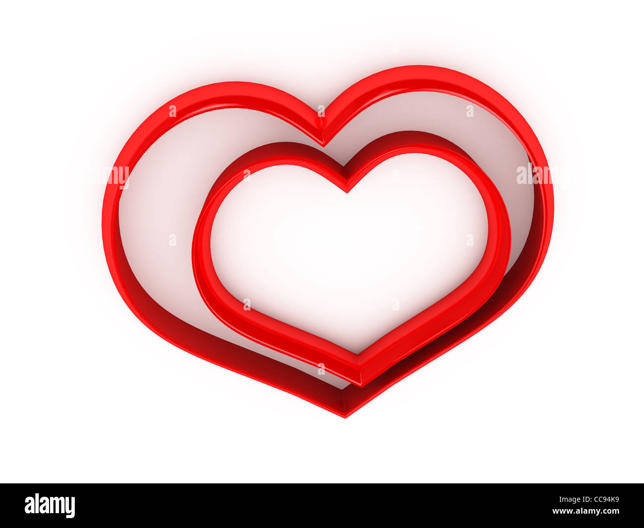3d heart over white background. Computer generated image Stock Photo ...