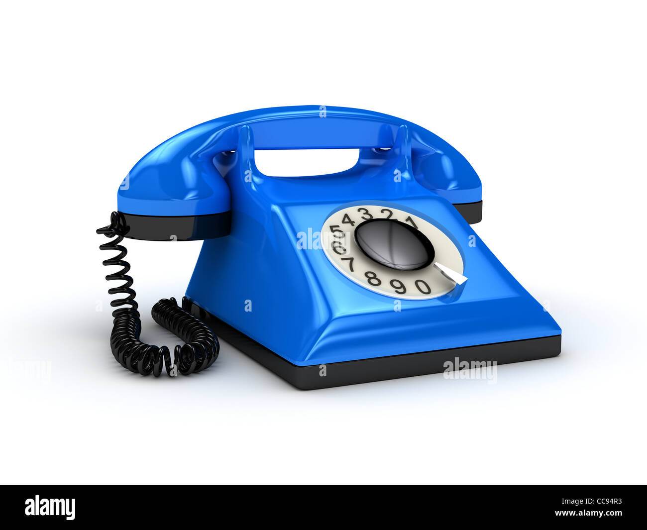 Telephone over white background. 3d rendered image Stock Photo - Alamy