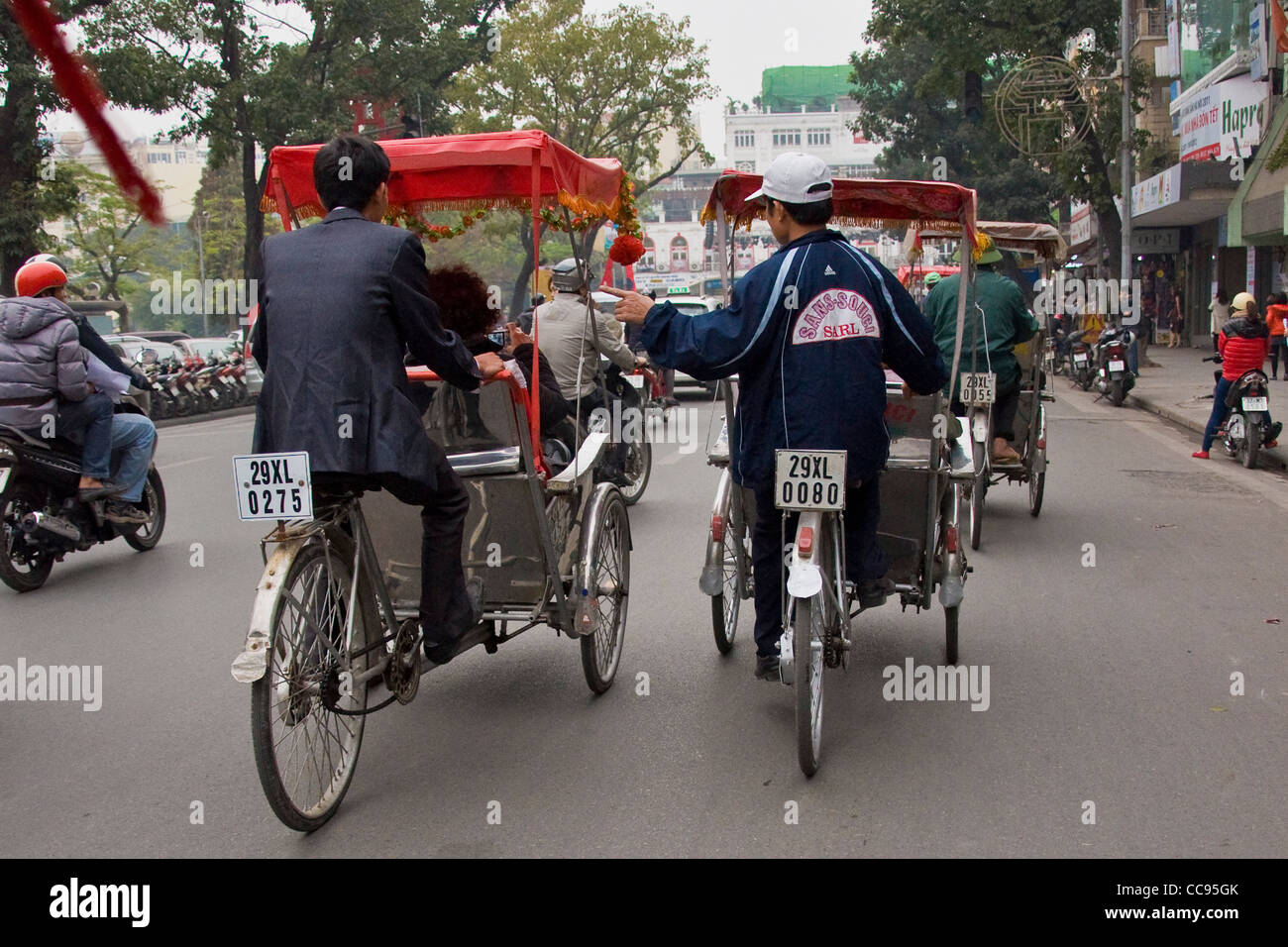 Rickshaws, Hanoi, Vietnam Stock Photo - Alamy