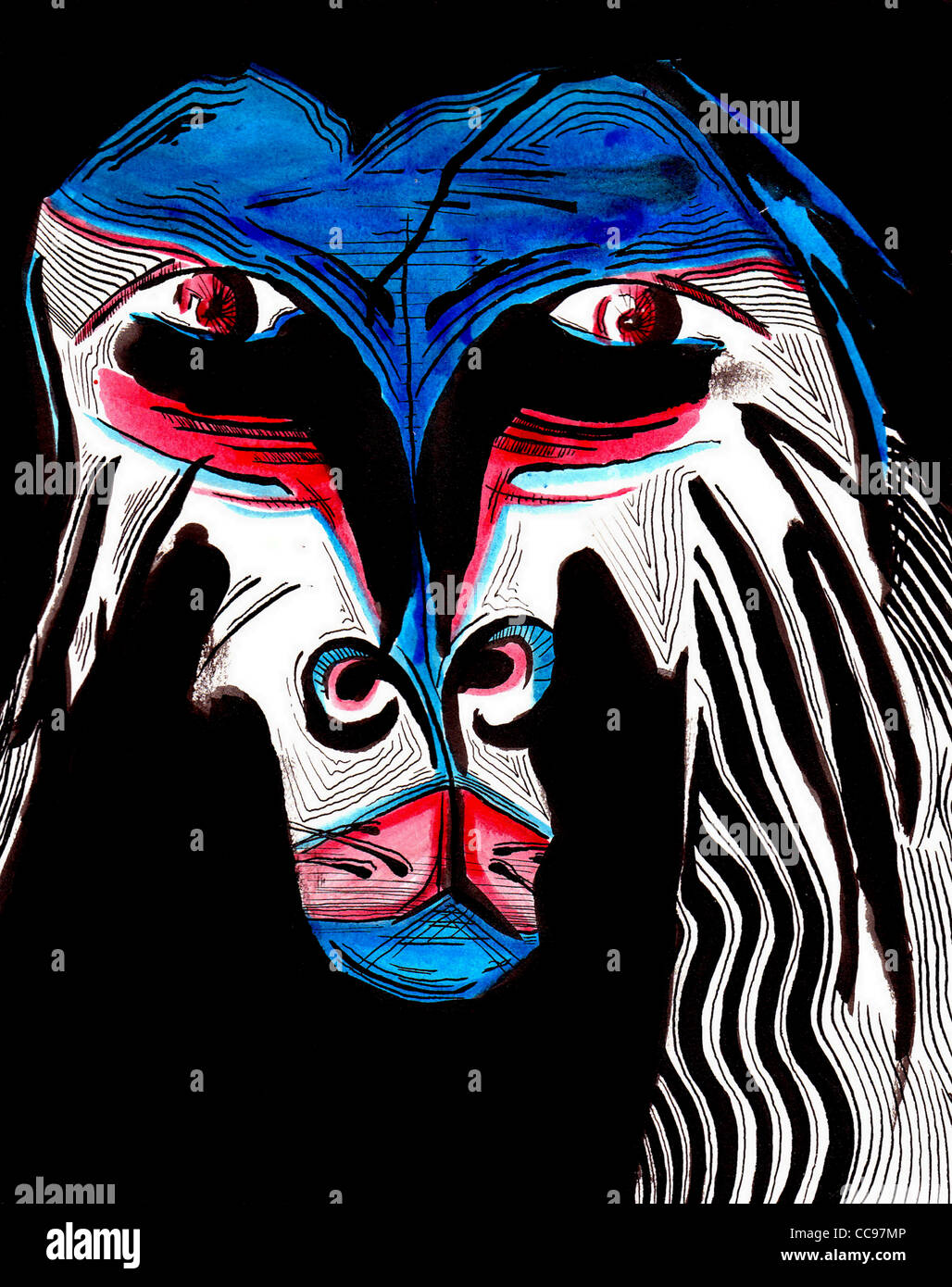 Illustration baboons hi-res stock photography and images - Alamy