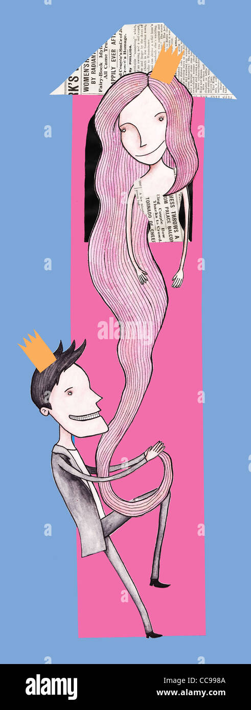 Fairy tale illustration rapunzel hi-res stock photography and images ...