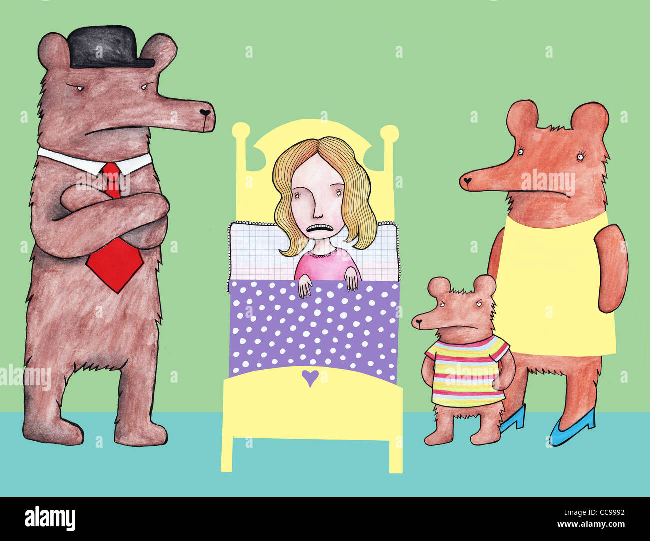 Goldilocks and the three bears fairy tale hi-res stock photography and ...