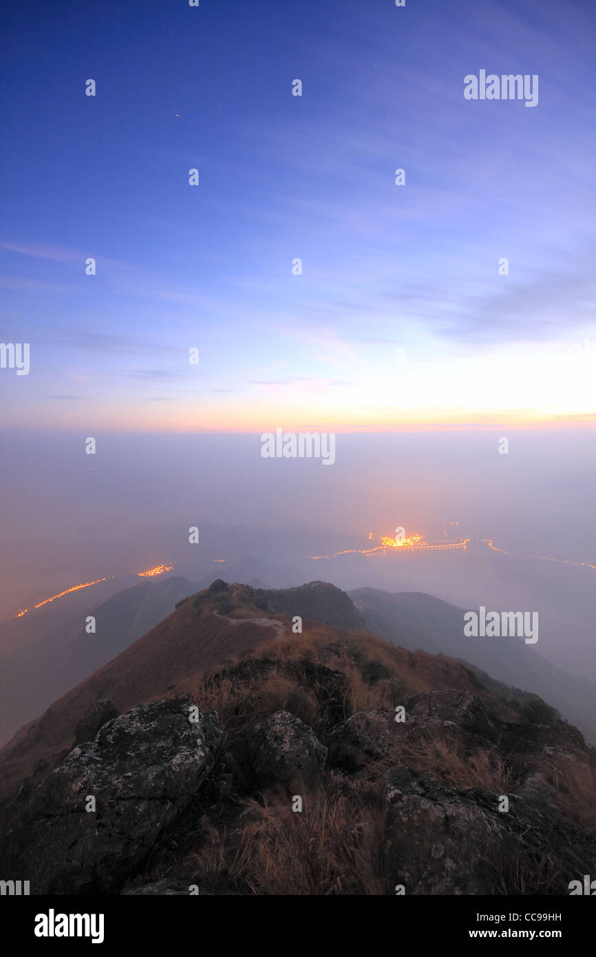 mountain range sunset Stock Photo - Alamy