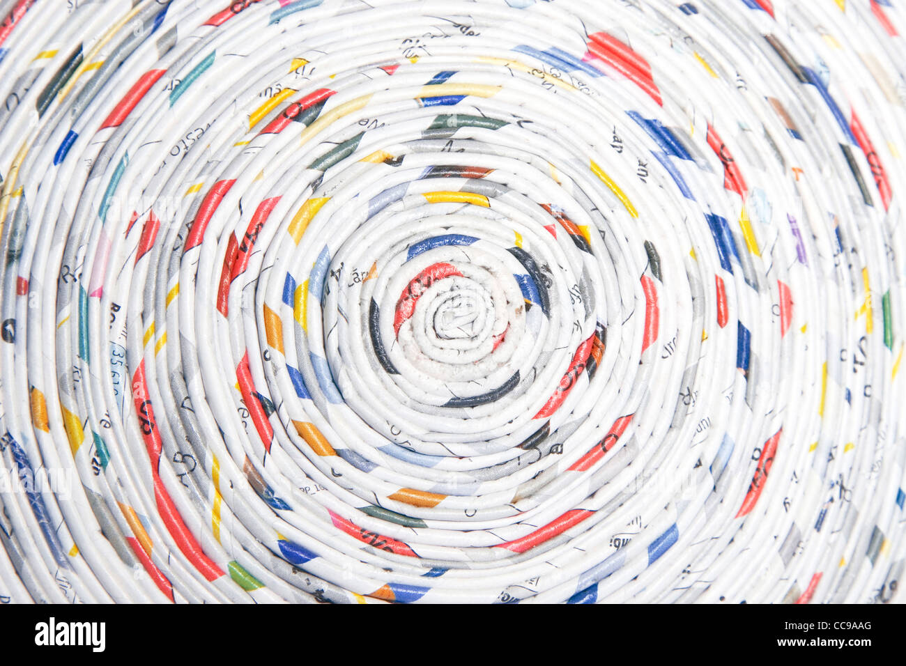 spiral made of rolled paper, concept of recycling Stock Photo - Alamy