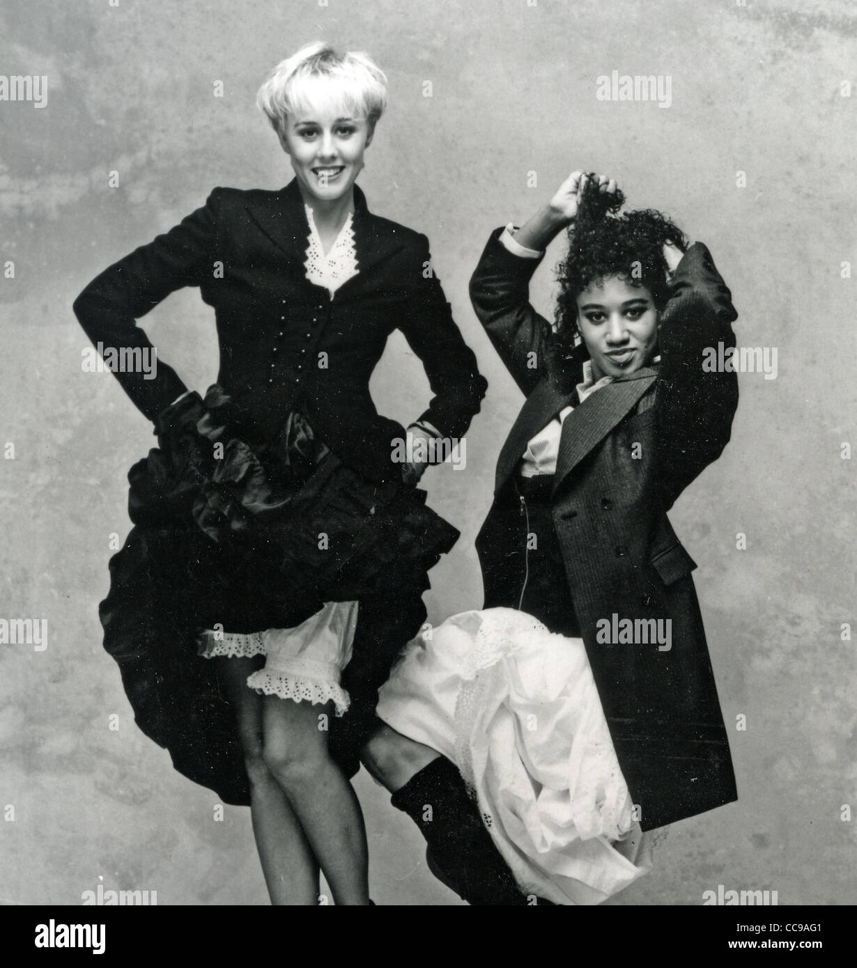 PEPSI AND SHIRLIE Promotional photo of UK pop duo about 1987 with Pepsi ...