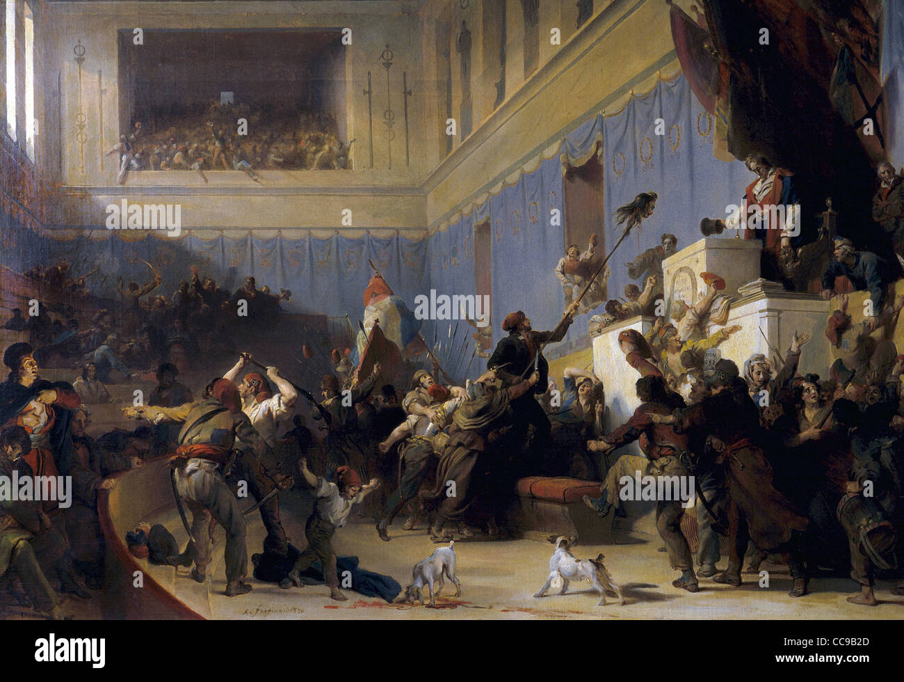 Alexandre Evariste Fragonard Boissy d'Anglas saluant la tête du député ...