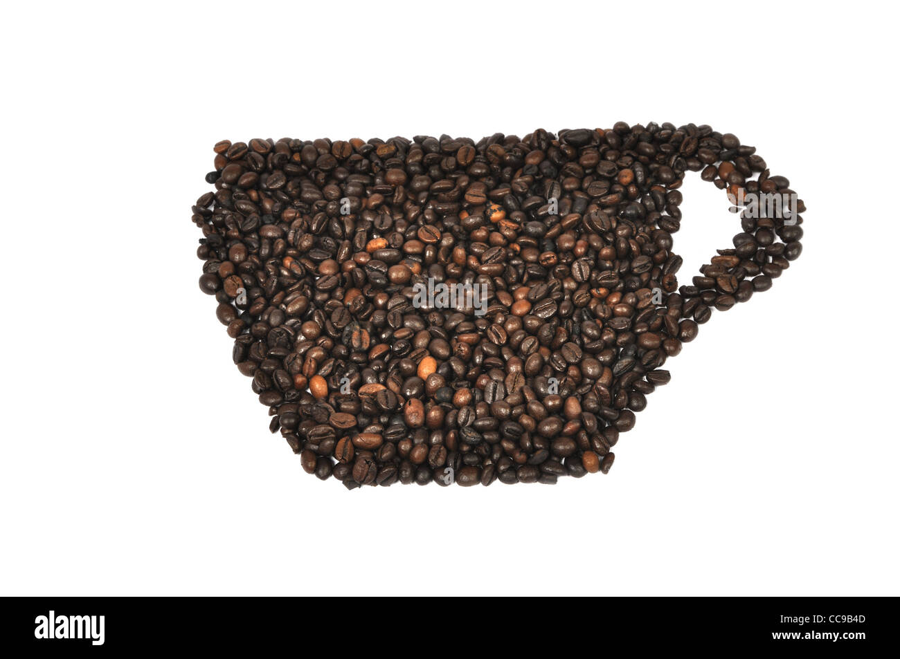 Shape of coffee cup on white background Stock Photo - Alamy