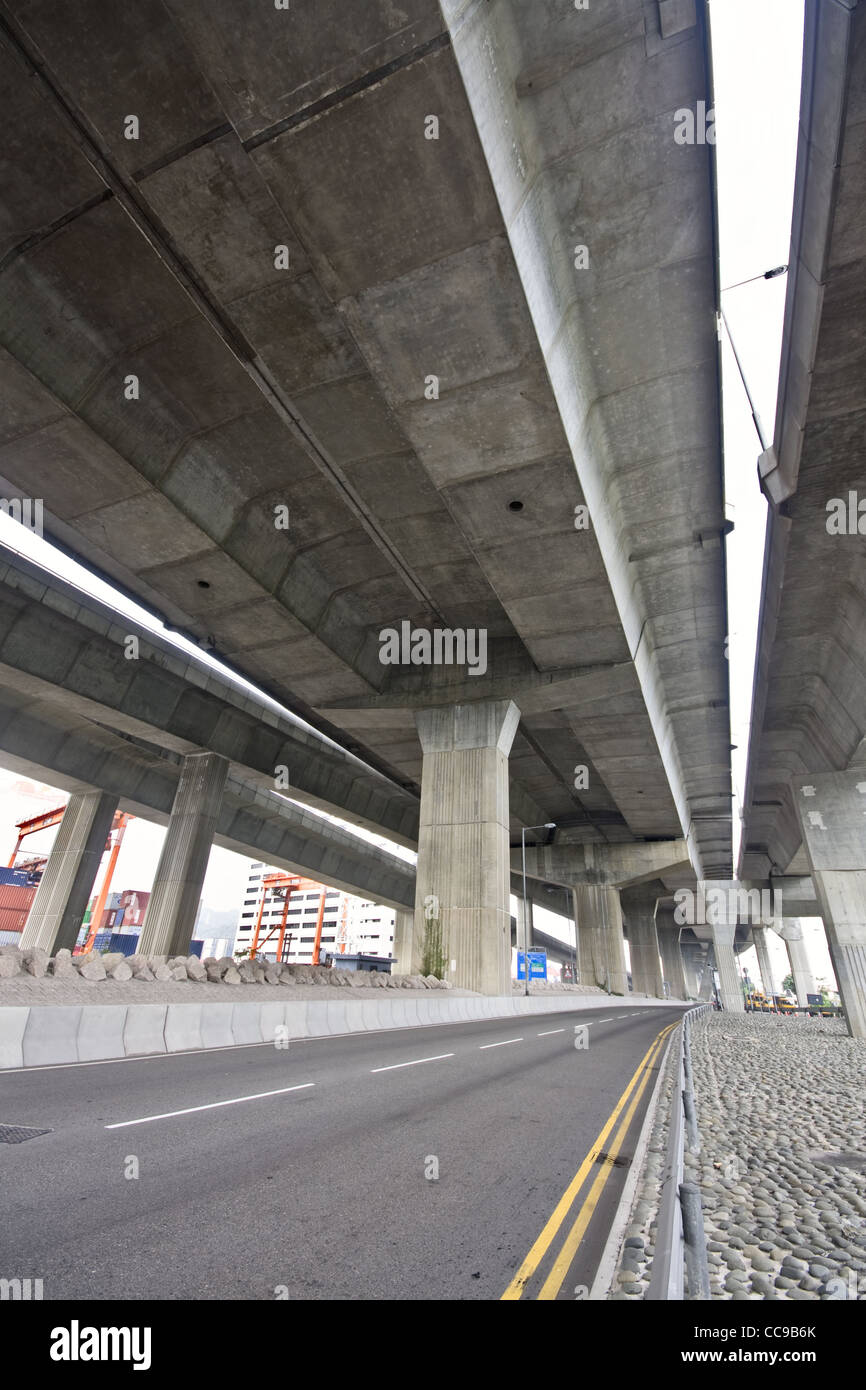 Under the bridge. Urban scene Stock Photo - Alamy