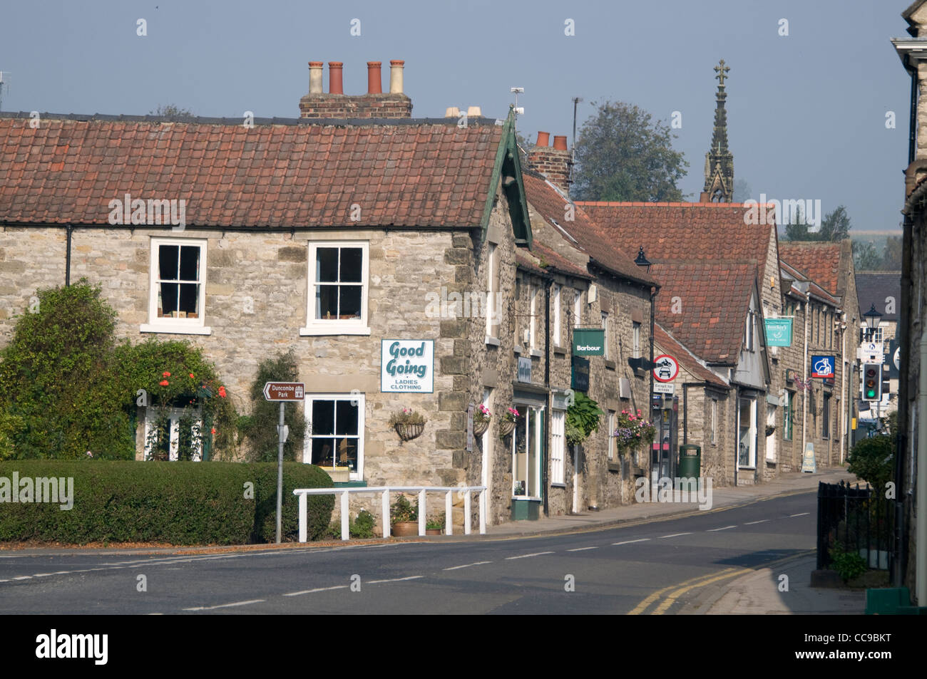 The main street in Helmsley, a small market town in North Yorkshire ...