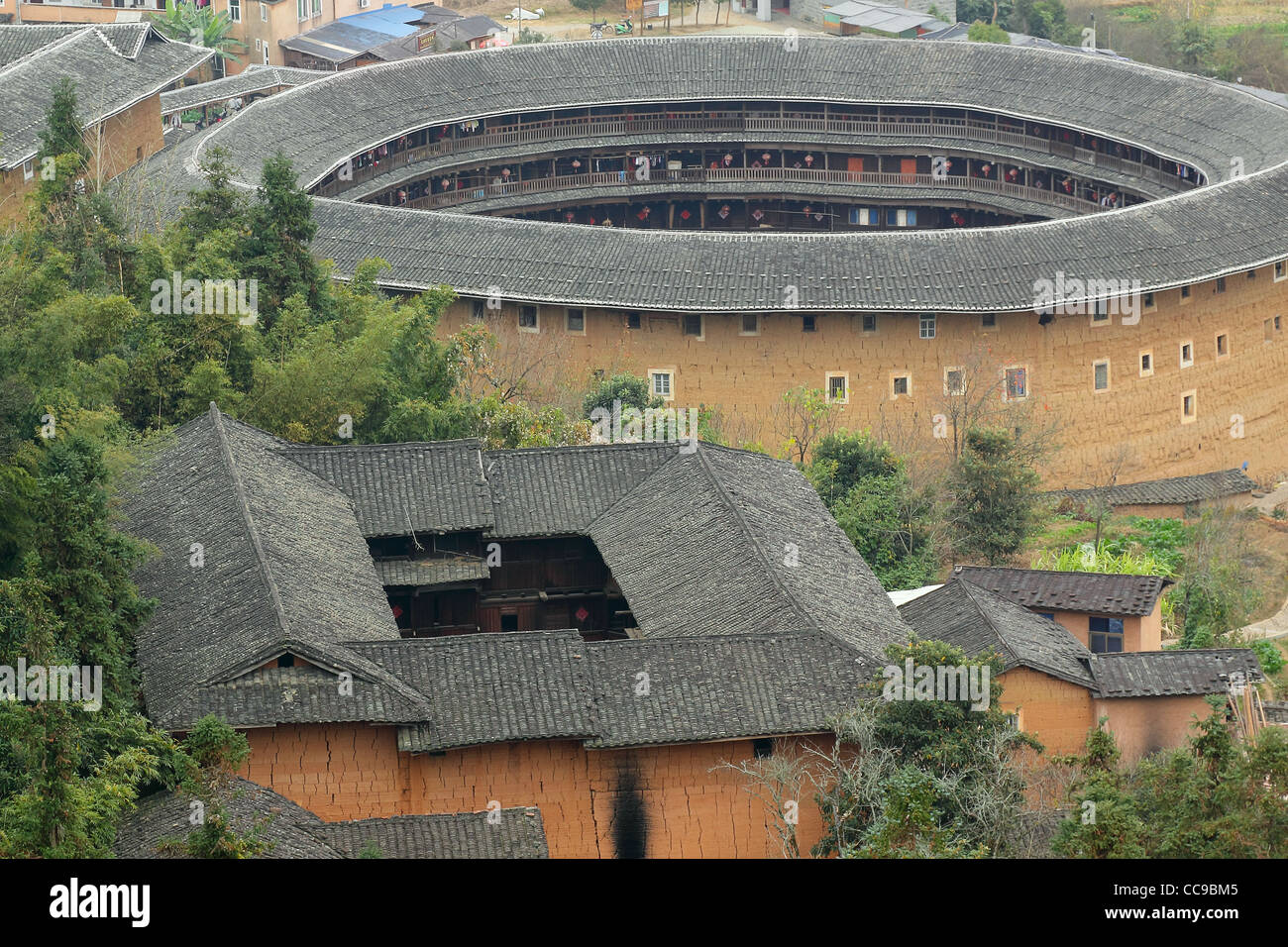 Fujian Tulou in China, old building overview Stock Photo - Alamy