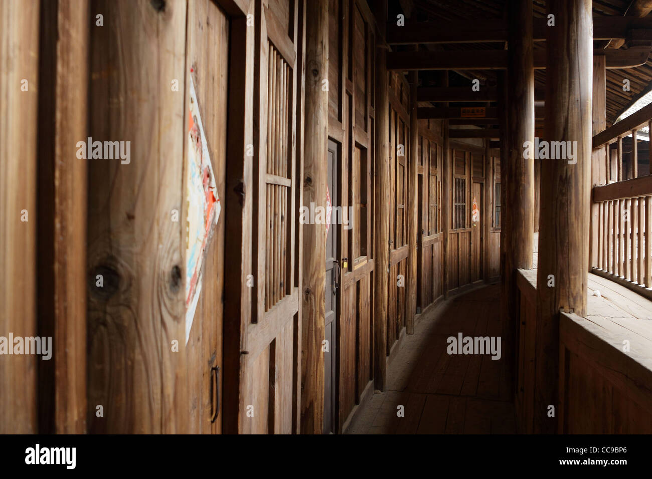 wood corridor in chinese style building Stock Photo - Alamy
