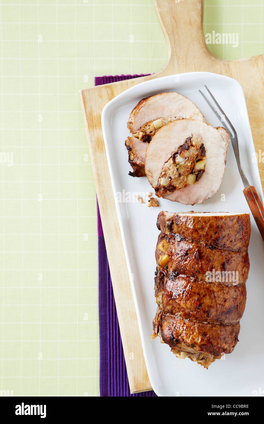 Stuffed Pork Roast Stock Photo - Alamy