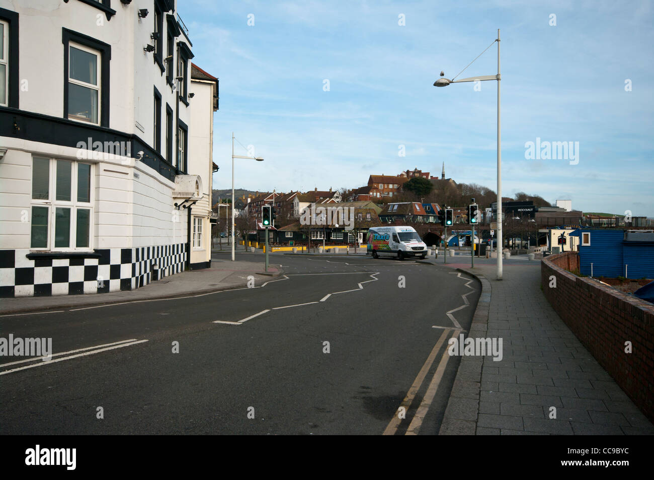Street Scene Of Harbour Street Folkestone Kent UK Stock Photo - Alamy