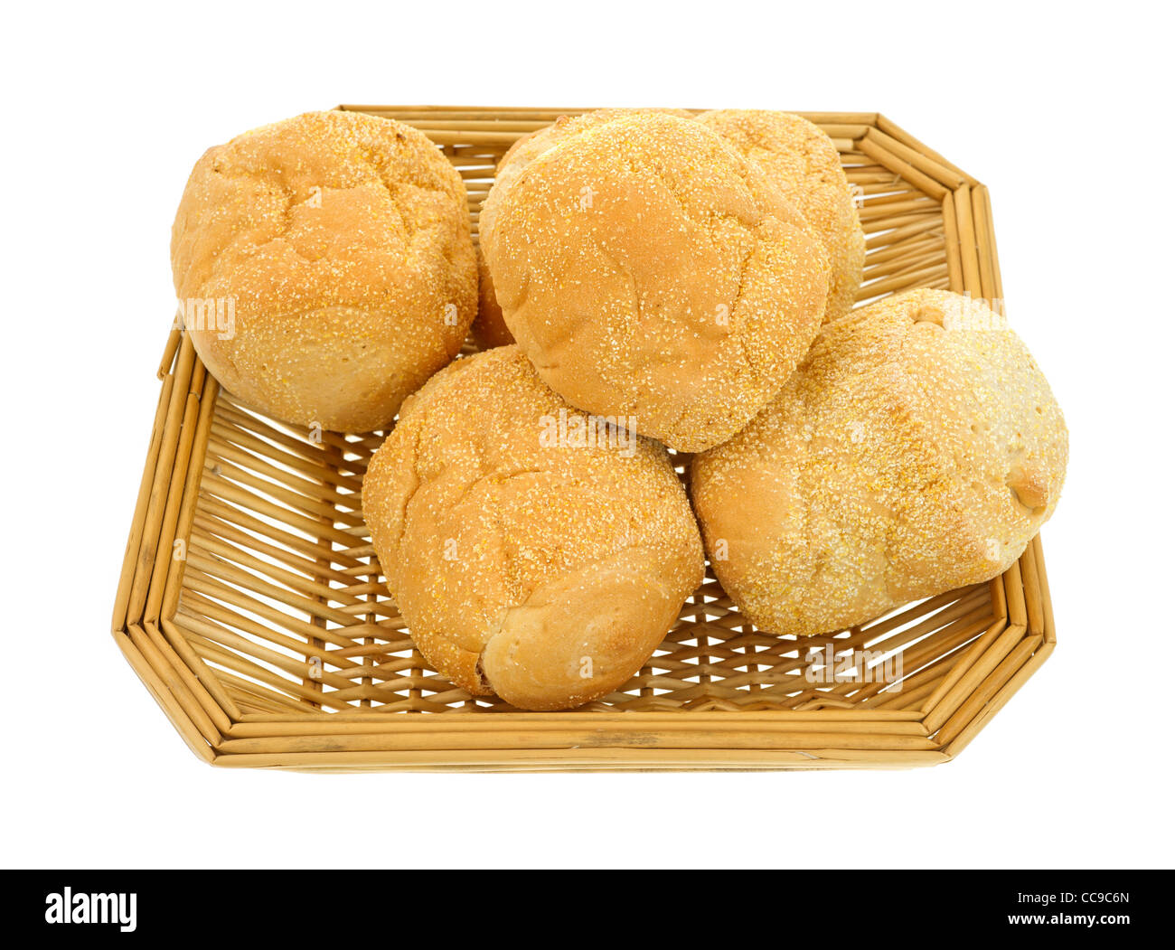 Basket of small French rolls Stock Photo - Alamy