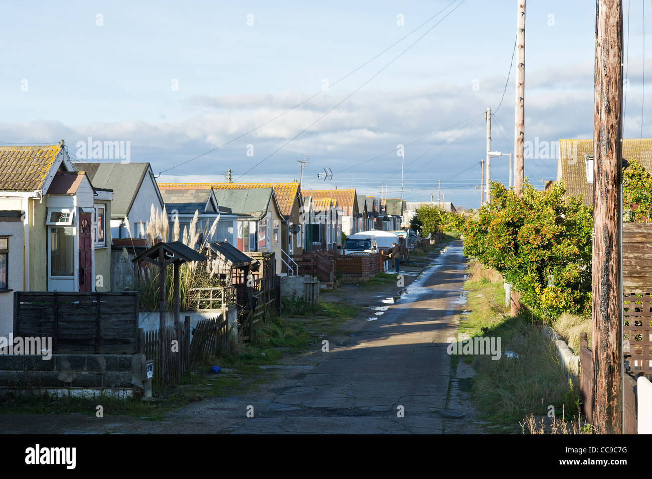 A street of scruffy houses in Jaywick in Essex Stock Photo - Alamy