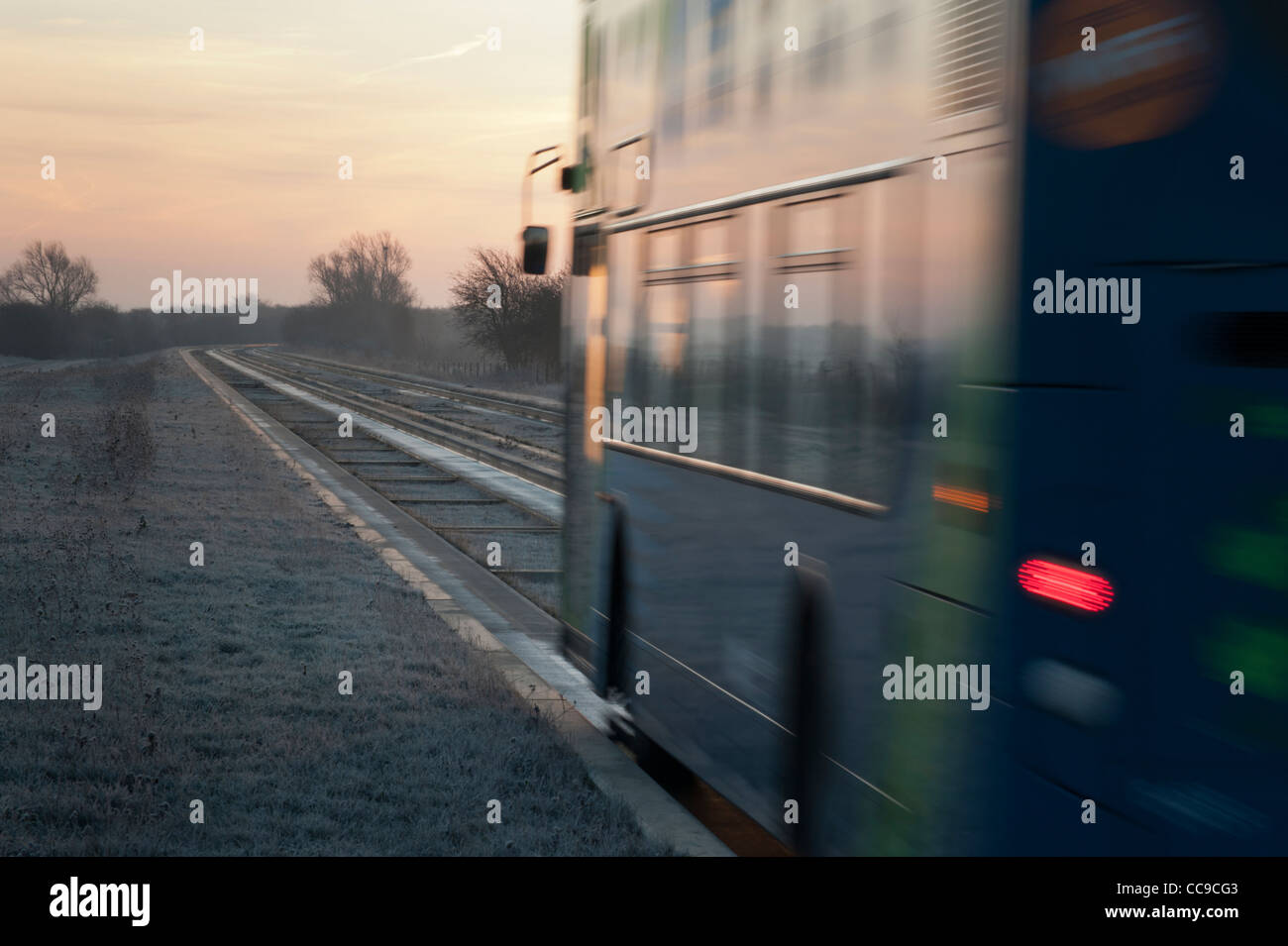 The Guided busway in Cambridgeshire between St Ives and Cambridge Stock ...