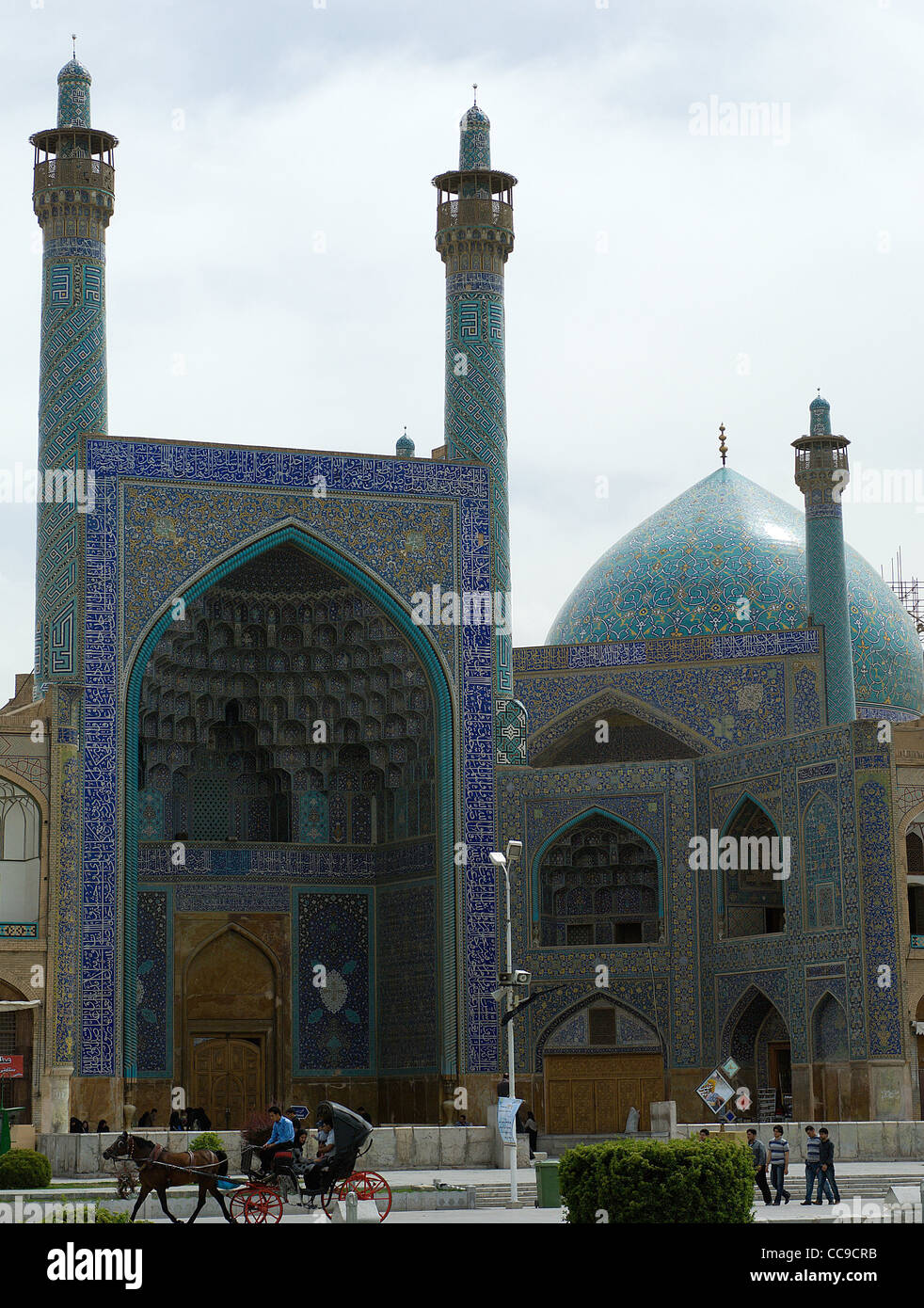 This is the entrance portal to the Imam Mosque in Isfahan, Iran ...