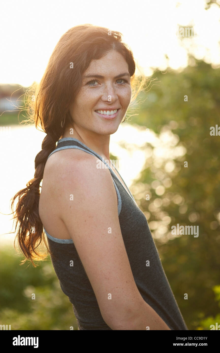 Portrait of Young Woman, Eugene, Lane County, Oregon, USA Stock Photo ...
