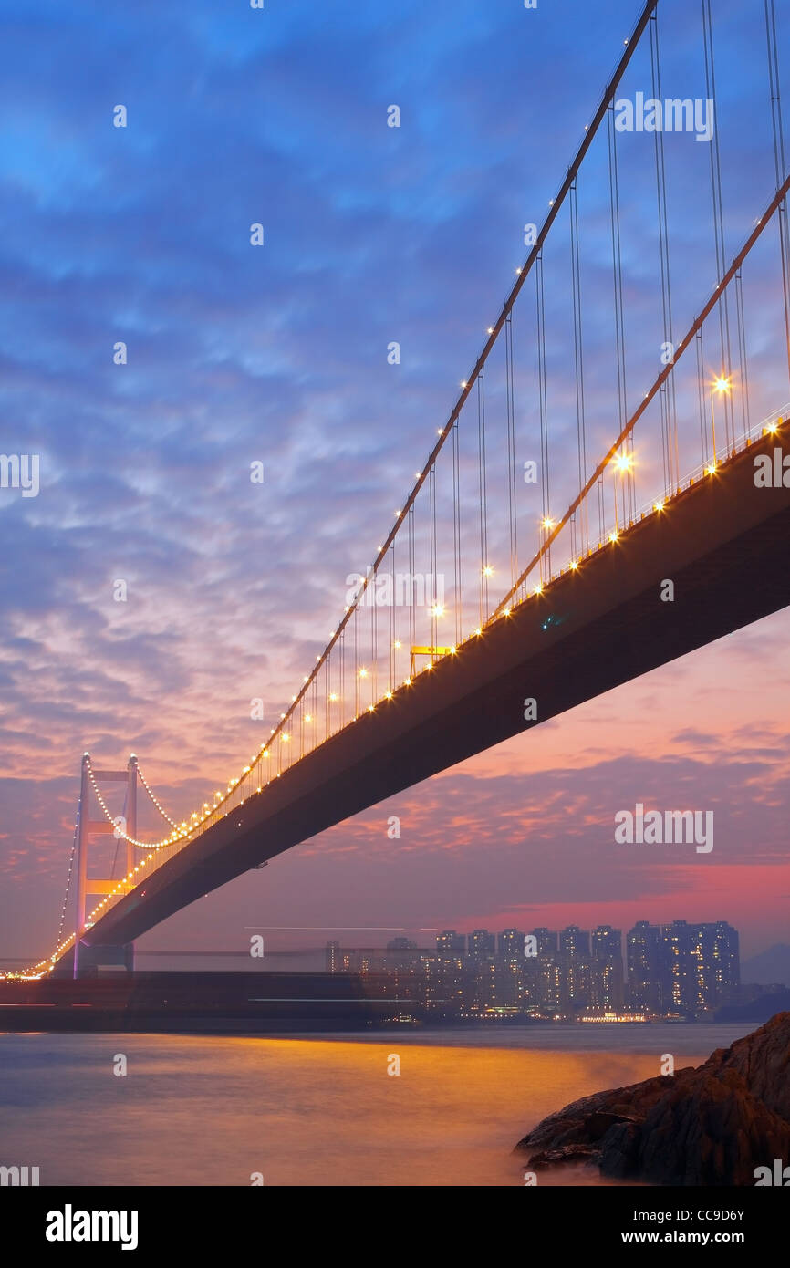 long bridge in sunset hour Stock Photo - Alamy