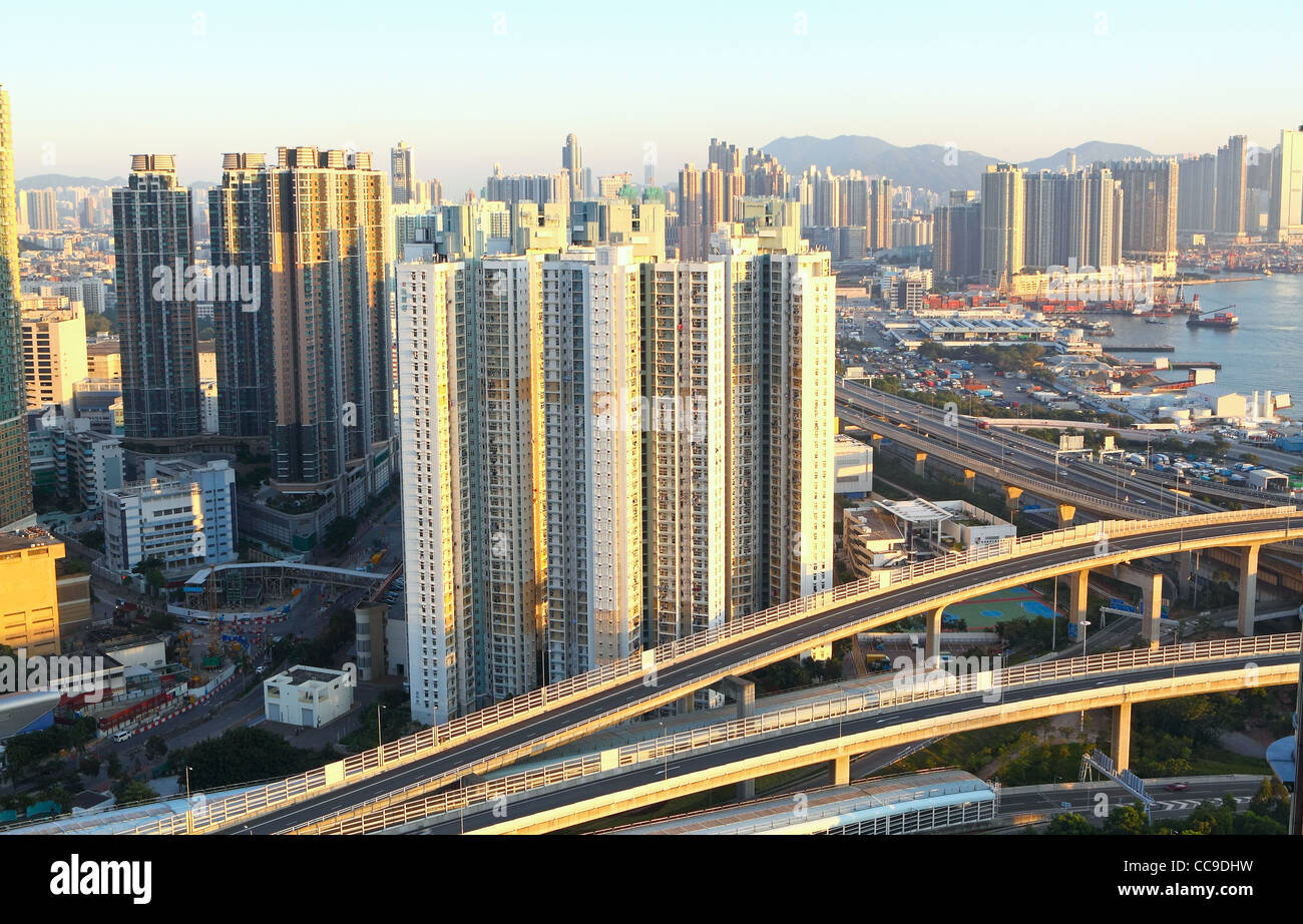 highway in city downtown at day Stock Photo - Alamy
