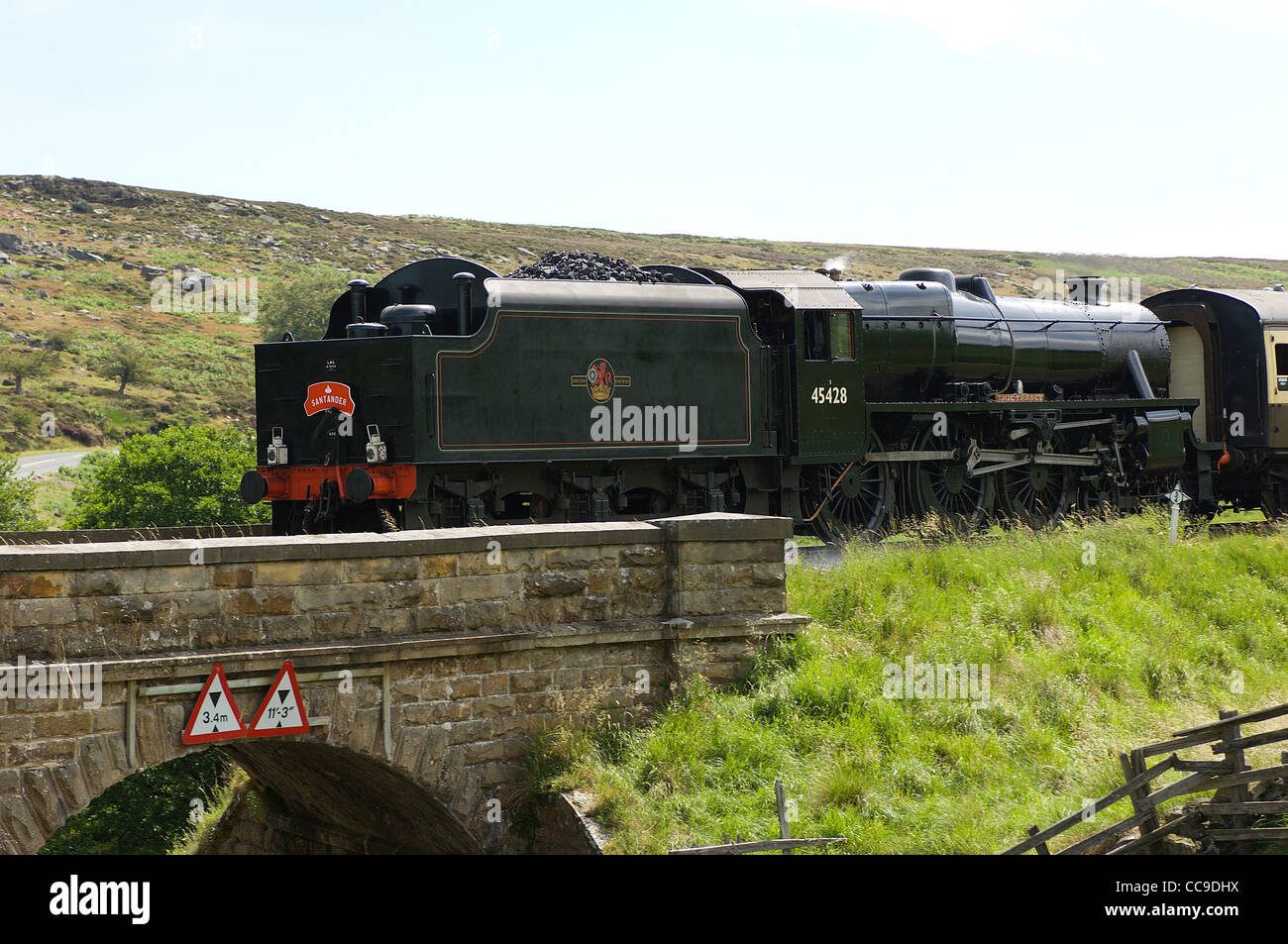 The North Yorkshire Moors Railway in England operates steam trains ...
